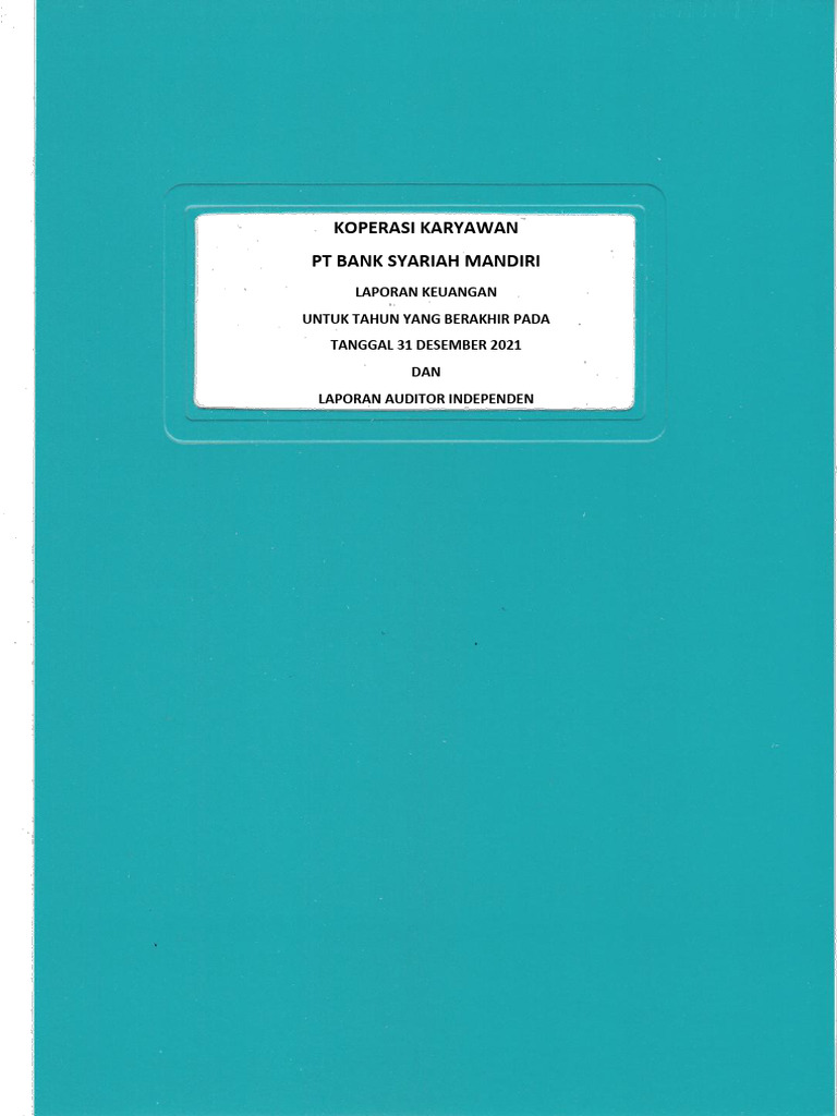 LAI Kopkar BSM 2021 | PDF | Pengelolaan Keuangan & Uang