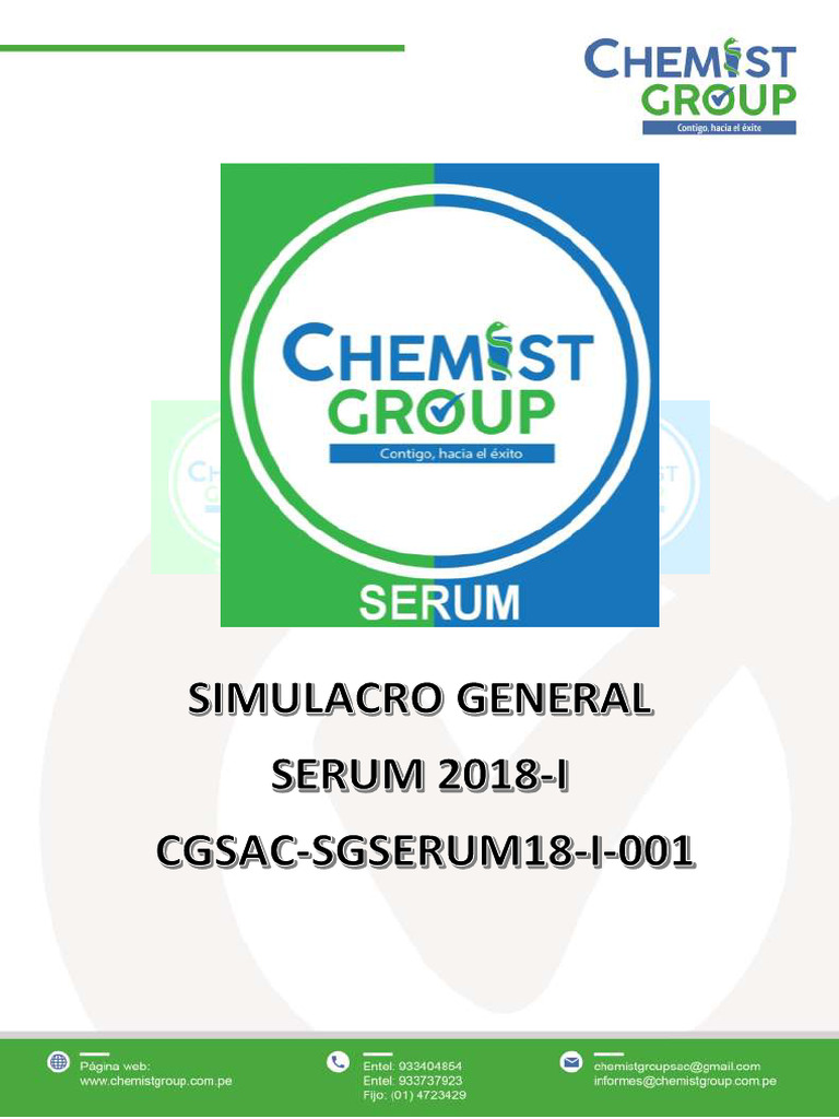 Simulacro General - Serum 2018-I | PDF | Ciencia y matemáticas