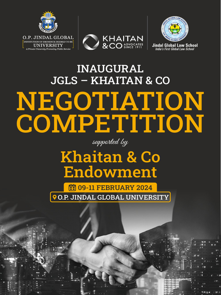 JGLS - Khaitan Negotiation Competition | PDF