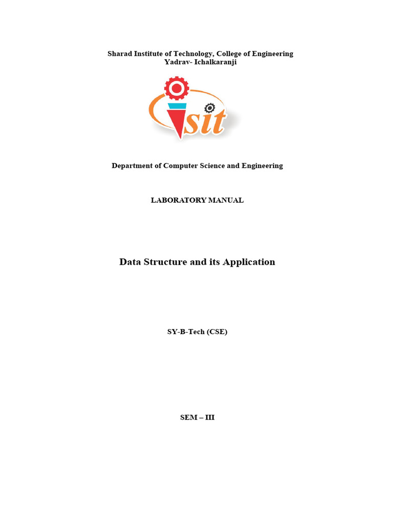 Data Structure Lab Manual - SY - A | PDF
