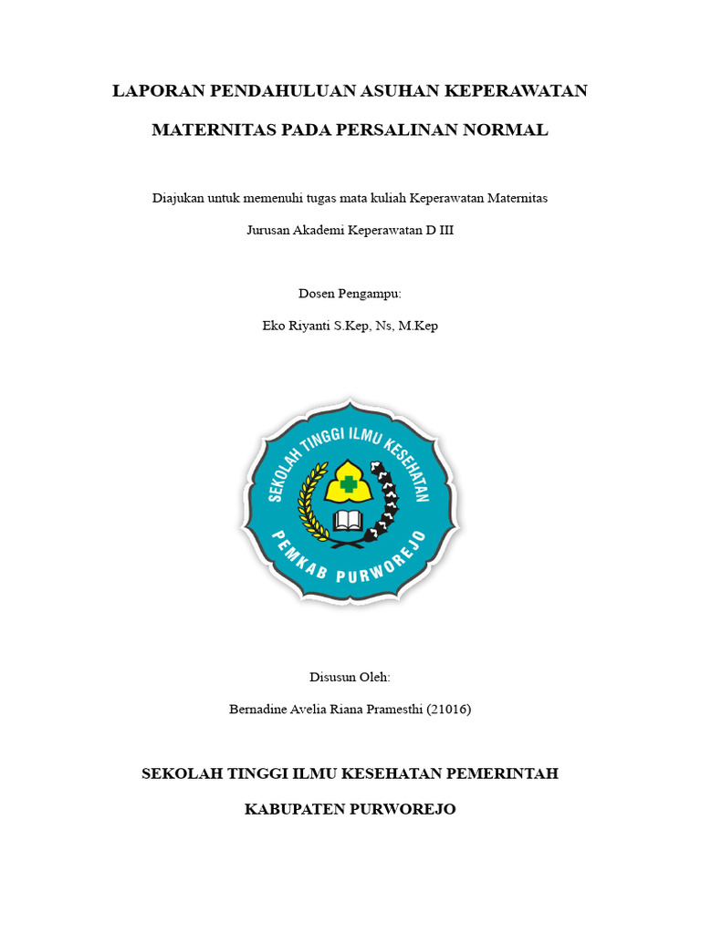 Laporan Pendahuluan Asuhan Keperawatan Persalinan Normal | PDF