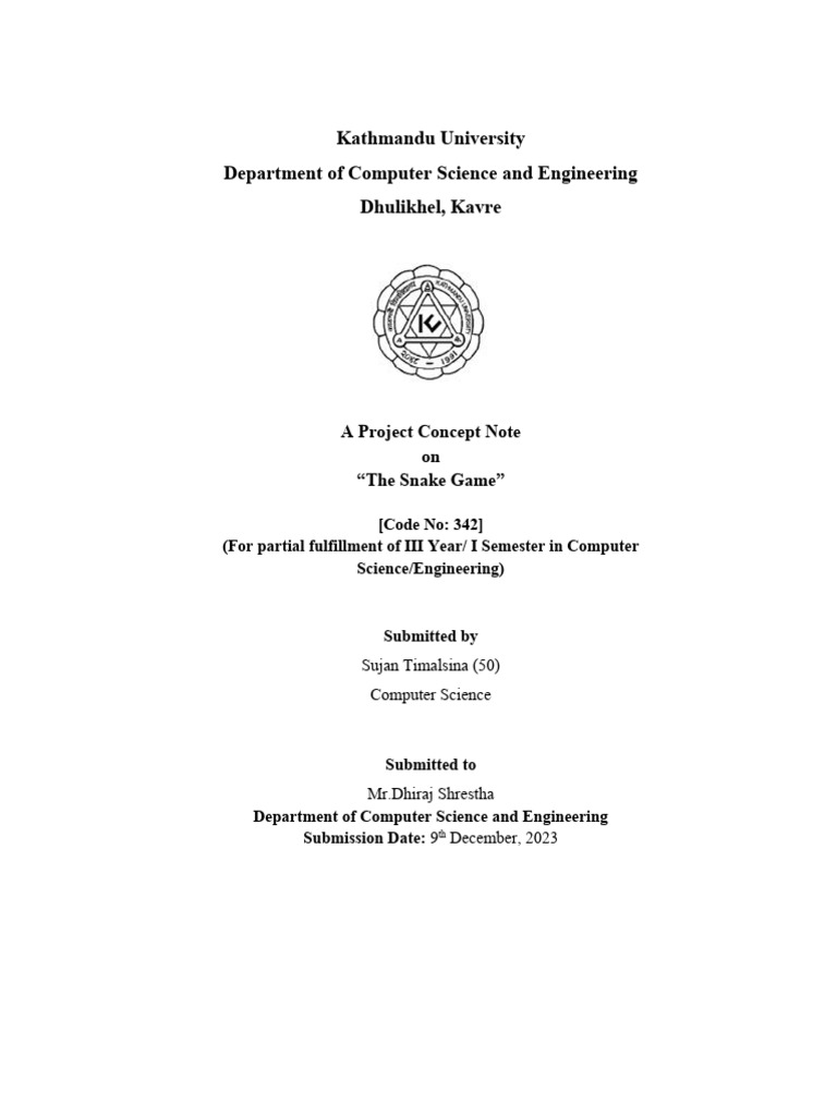 Thesnakegame Proposal | PDF | Computer Programming | Graphical User Interfaces