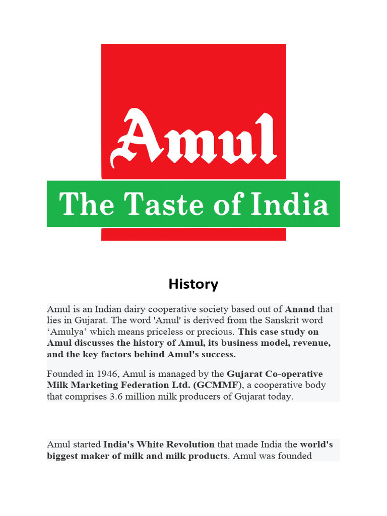Amul Indusrty 2 | PDF | Business