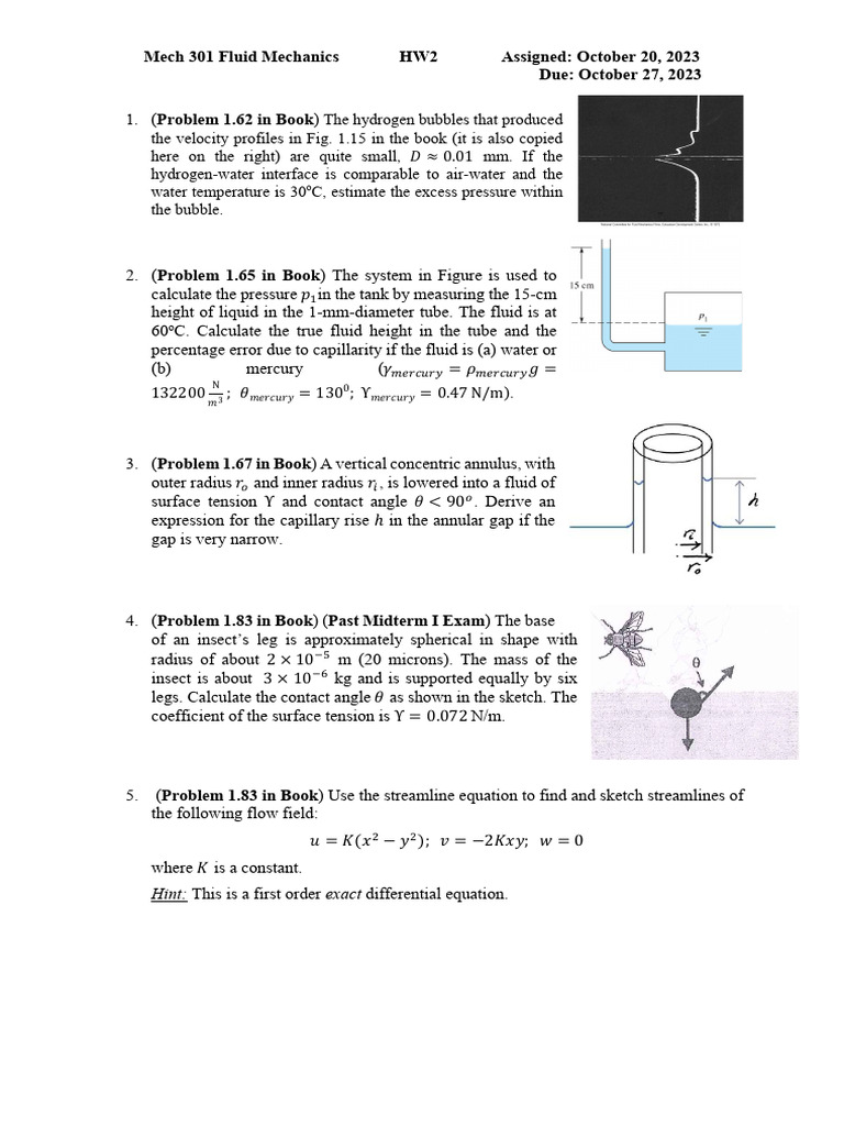 Mech 301 HW2 | PDF