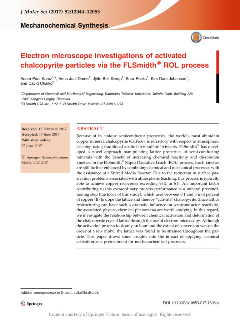 Electron Microscope Investigations of Activated CH | PDF | Transmission ...