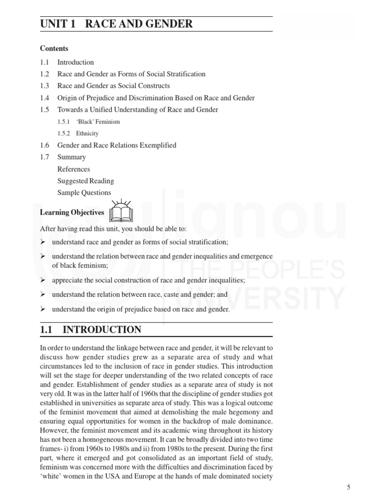 Unit-1 | PDF | Race (Human Categorization) | Social Stratification