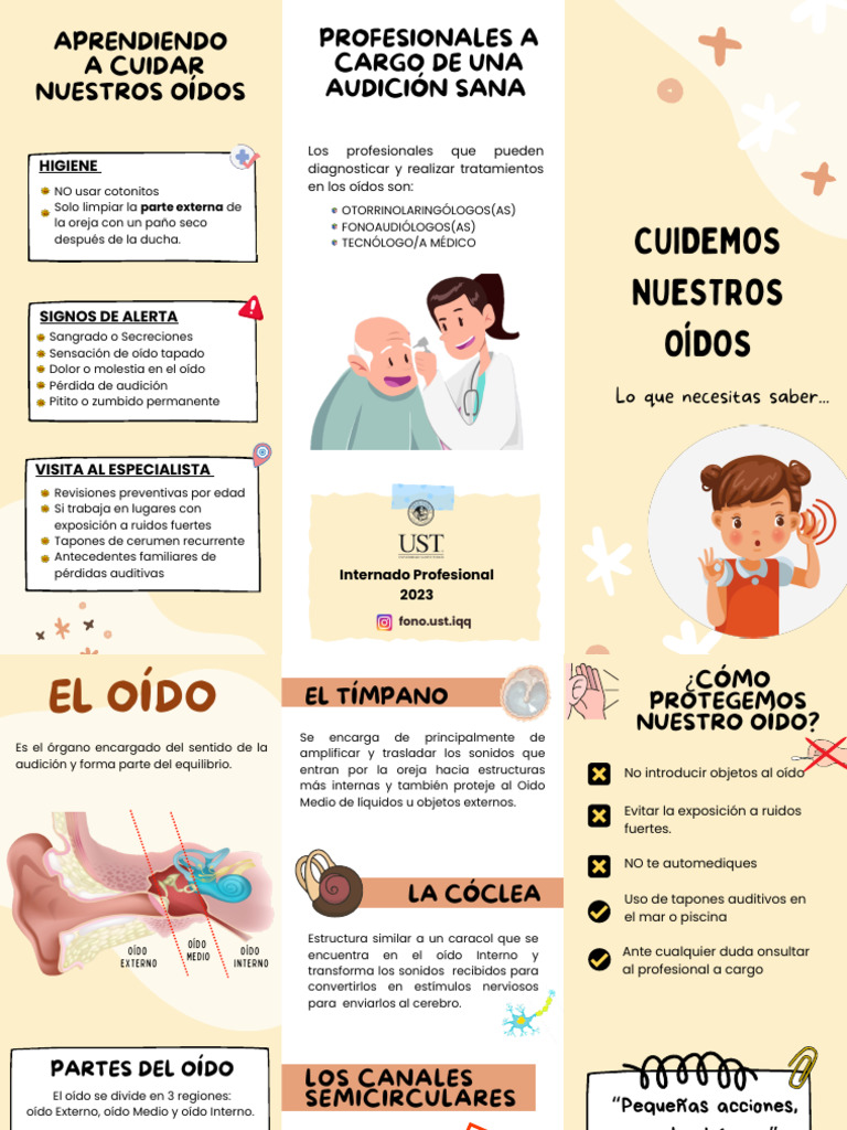 Folleto Informativo Audiología - 1 | PDF | Oído | Escuchando