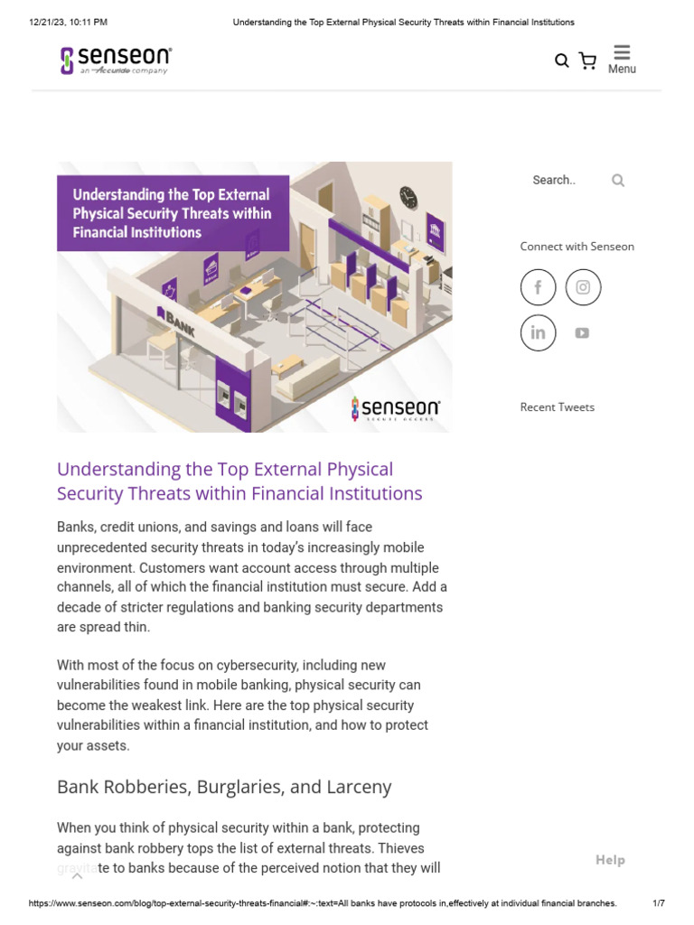 Understanding The Top External Physical Security Threats Within Financial Institutions ...