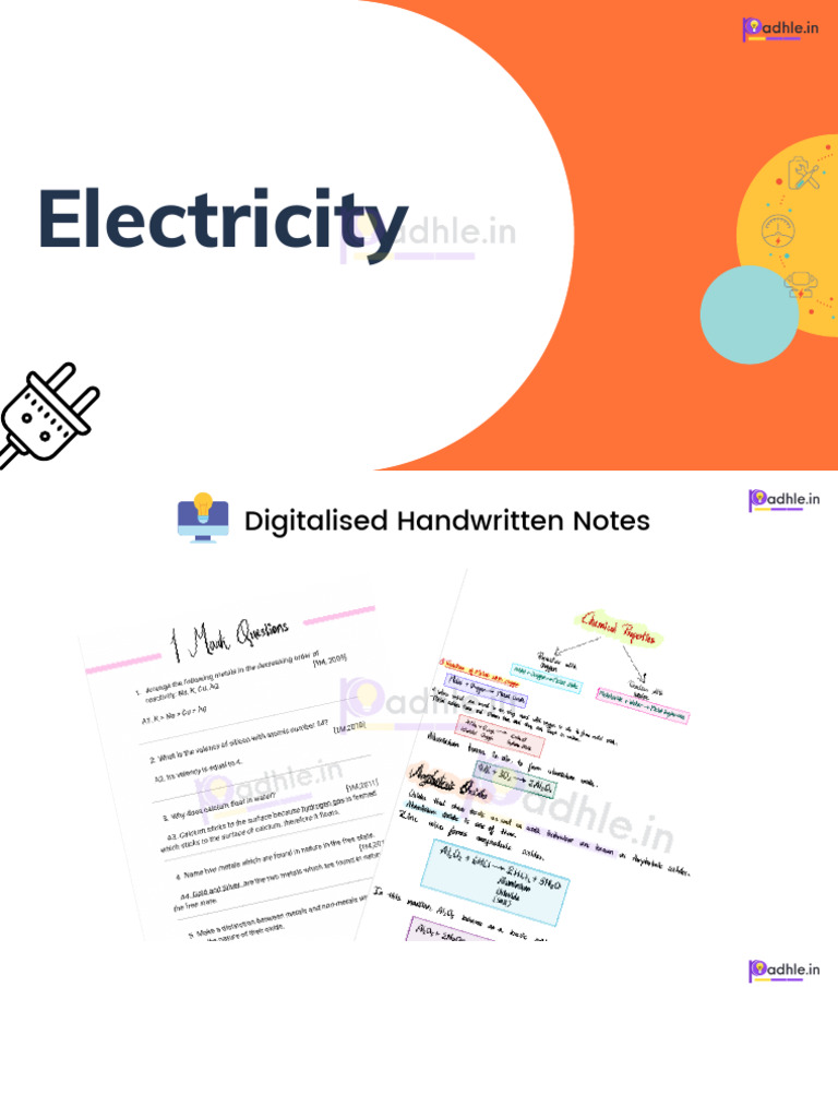 Class 10 Electricity Notes Summary | PDF | Watt | Electrical Resistance ...