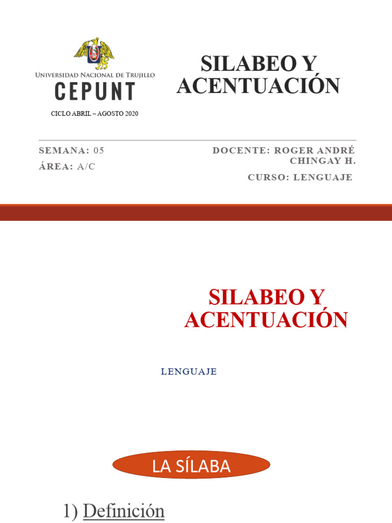 ACENTUACIÓN | PDF | Sílaba | Lingüística