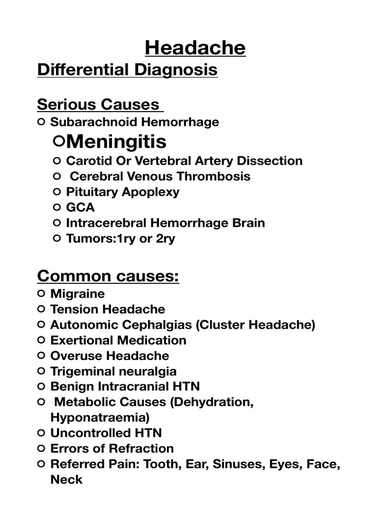 Headache | PDF | Headache | Diseases And Disorders