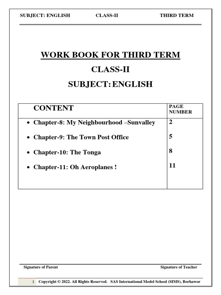 Class-2-3rd Term-English | PDF