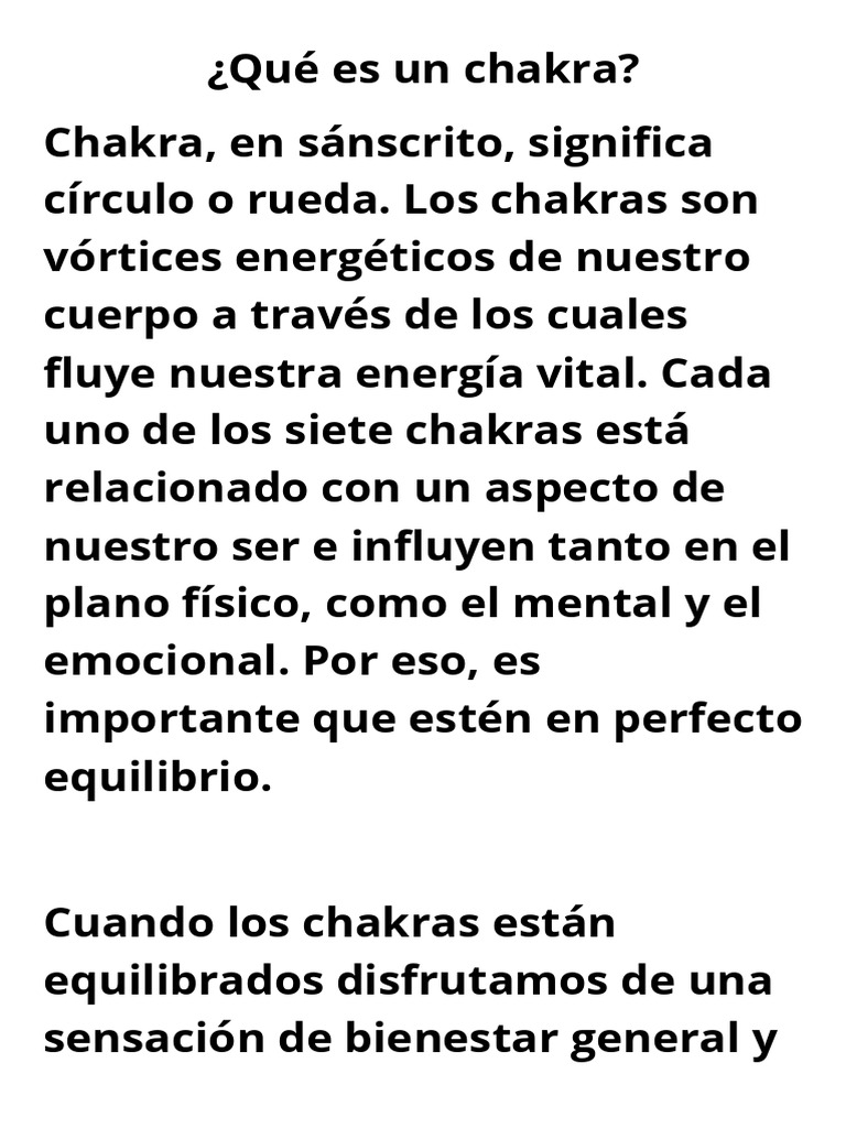 ¿Qué Es Un Chakra | PDF | Amor | Chakra