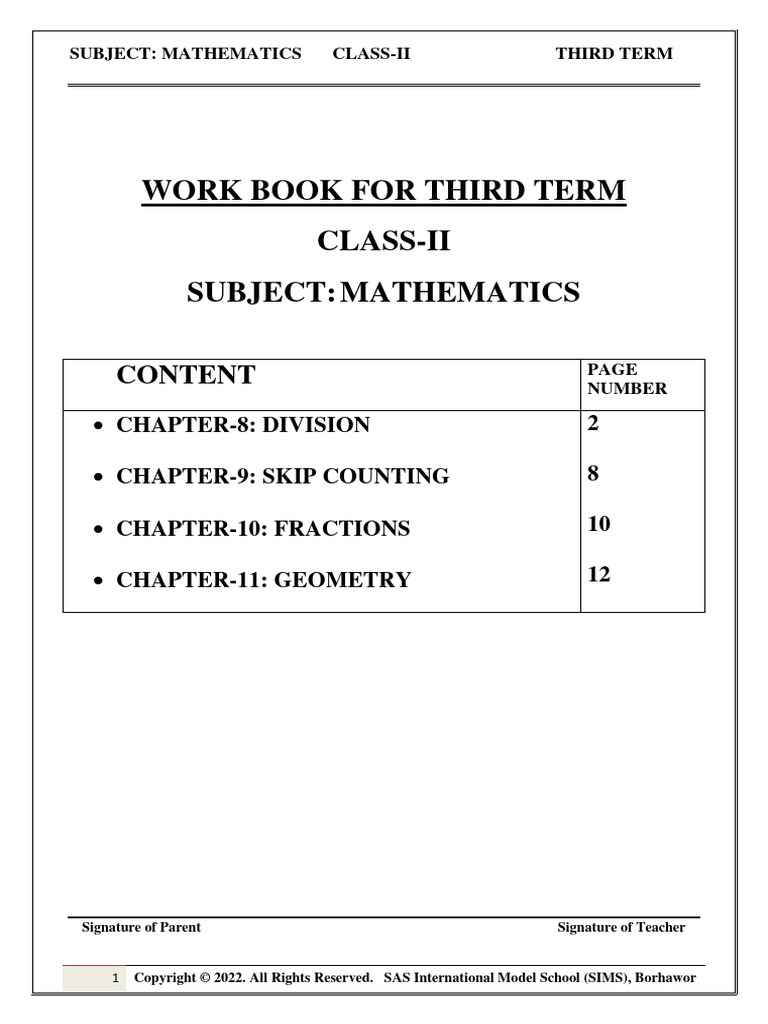 Class-2-3rd Term-Mathematics | PDF | All Rights Reserved | Geometric Shapes