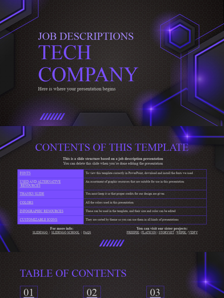 Tech Company Job Descriptions XL by Slidesgo | PDF | Planets | Planets In Astrology