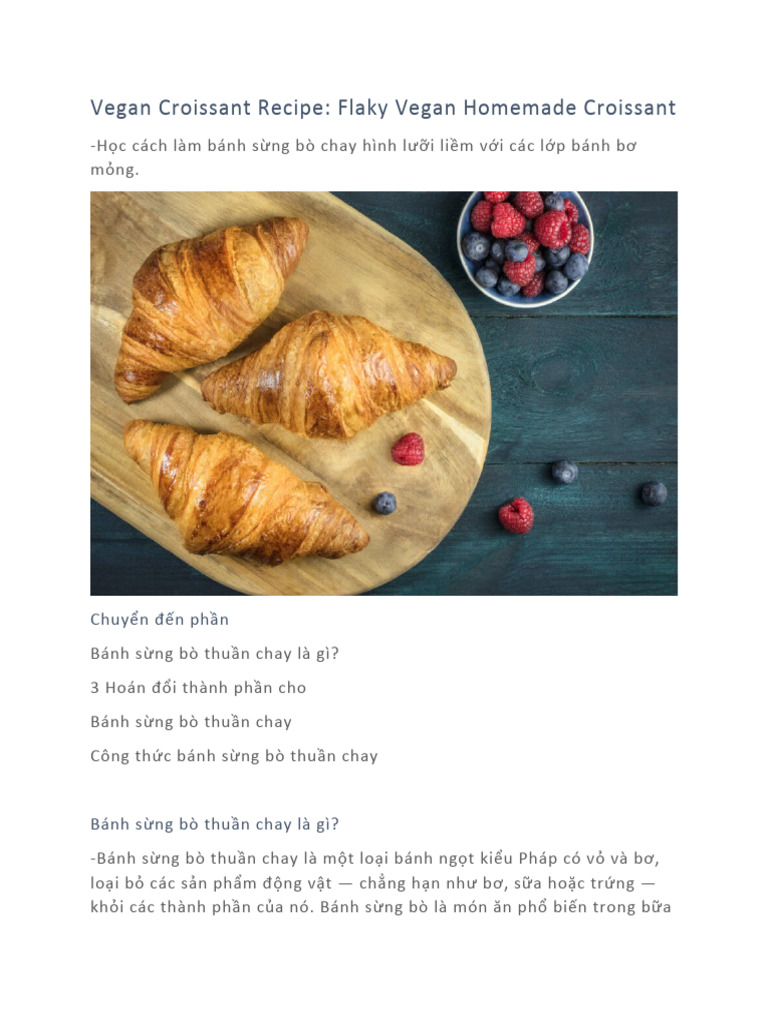 Vegan Croissant Recipe | PDF