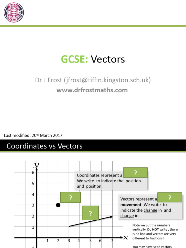 GCSE Vectors | PDF