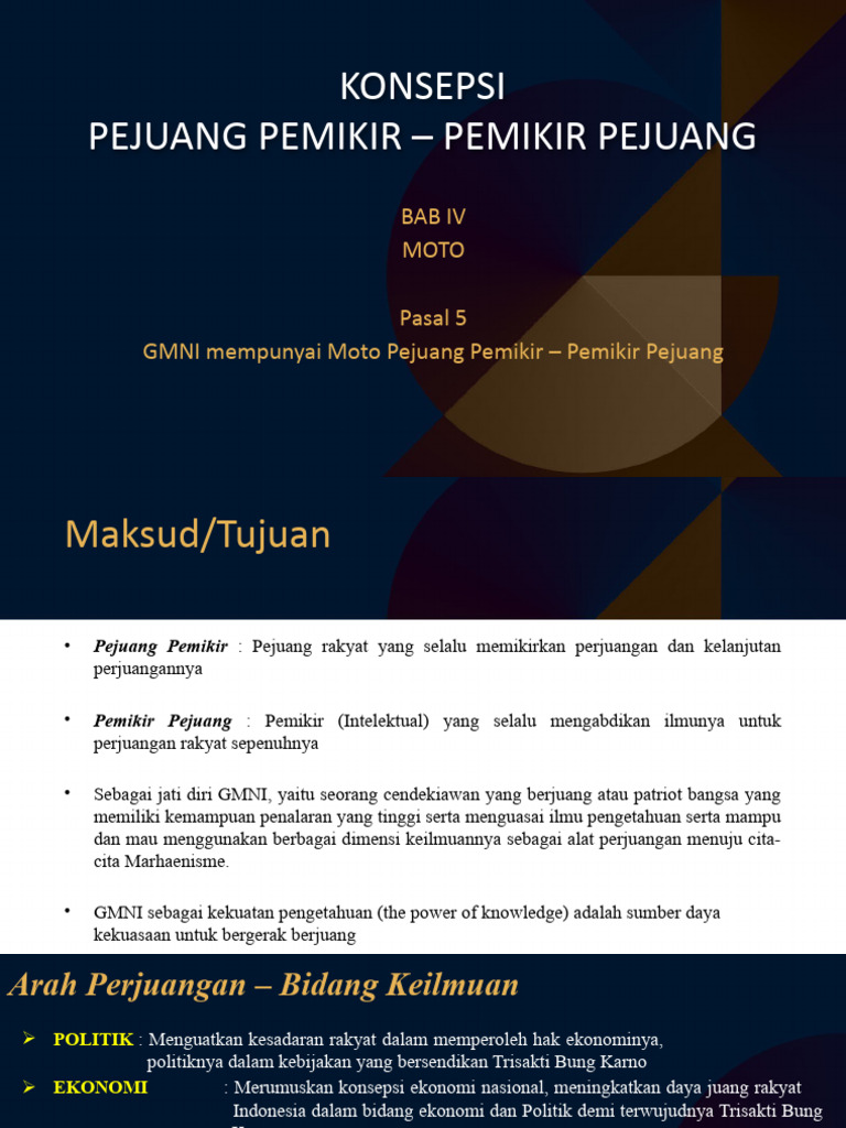PPT. Konsepsi Pejuang Pemikir | PDF