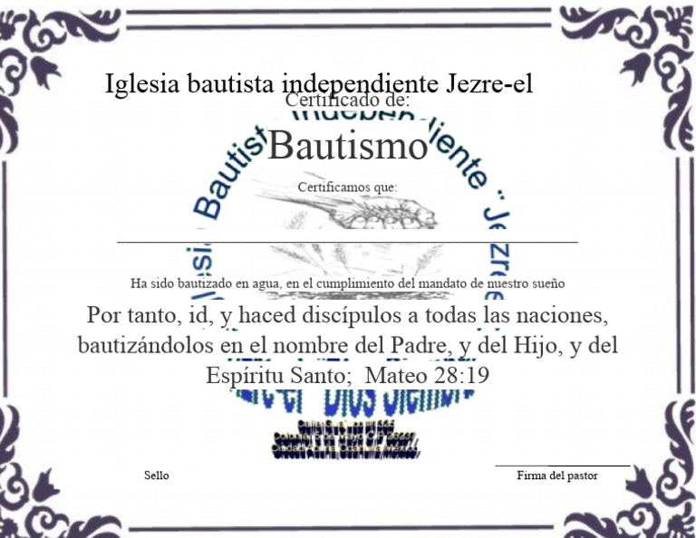 Certificado de Bautismo | PDF