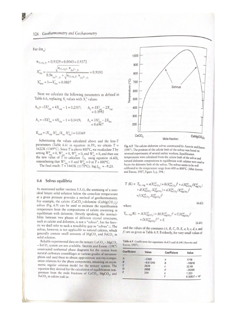 126 Geothermometry and Geobarometry | PDF