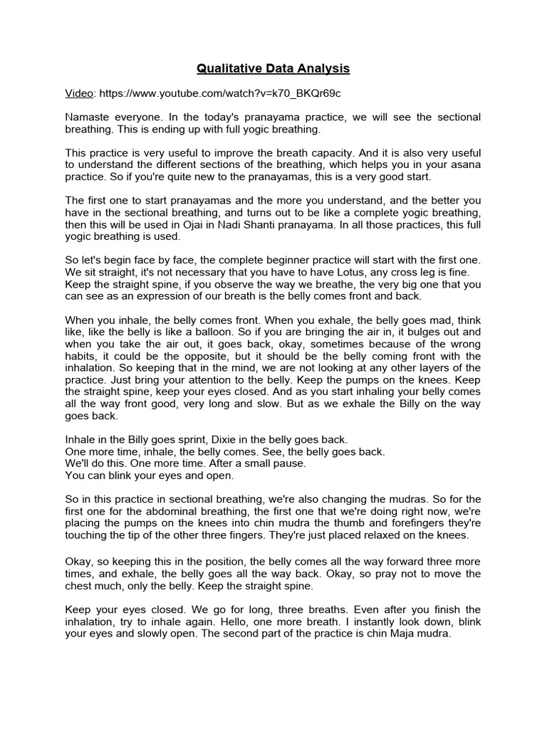 Qualitative Data Analysis - Solo Transcript | PDF