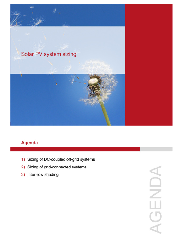 PV-System Sizing | PDF | Photovoltaic System | Photovoltaics