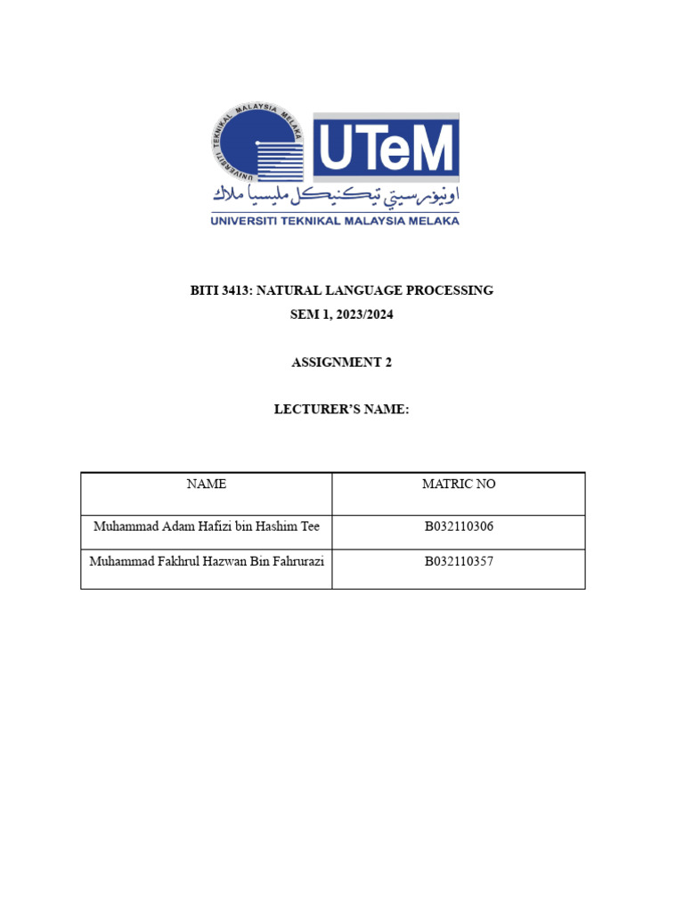 NLP Assignment 2 | PDF | Learning | Computational Neuroscience