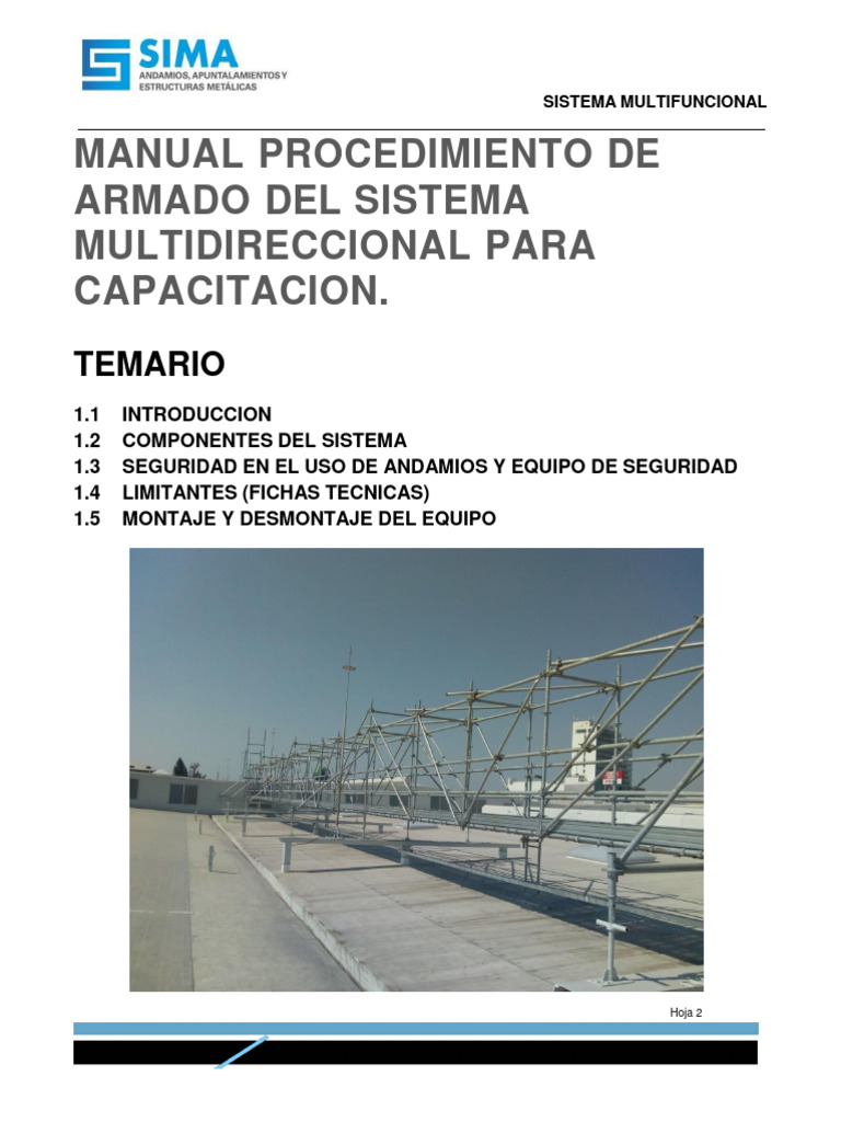 Sima - Manual Procedimiento Armado Smf. | PDF | Andamio | Tornillo