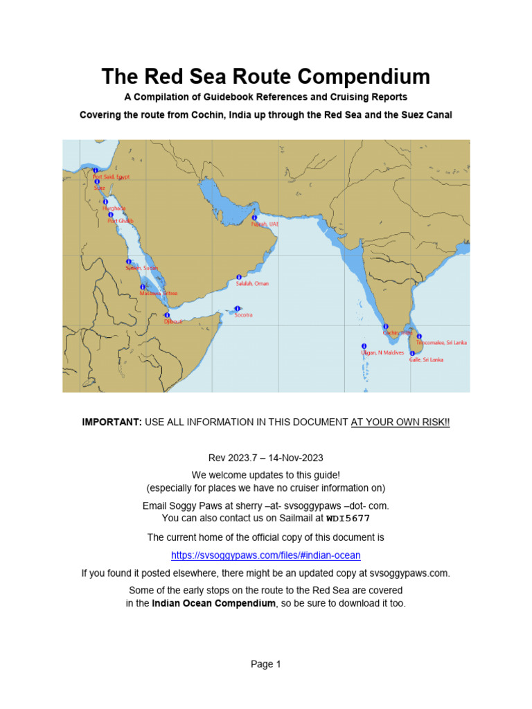 Red Sea Route Compendium | PDF | Red Sea | Suez Canal