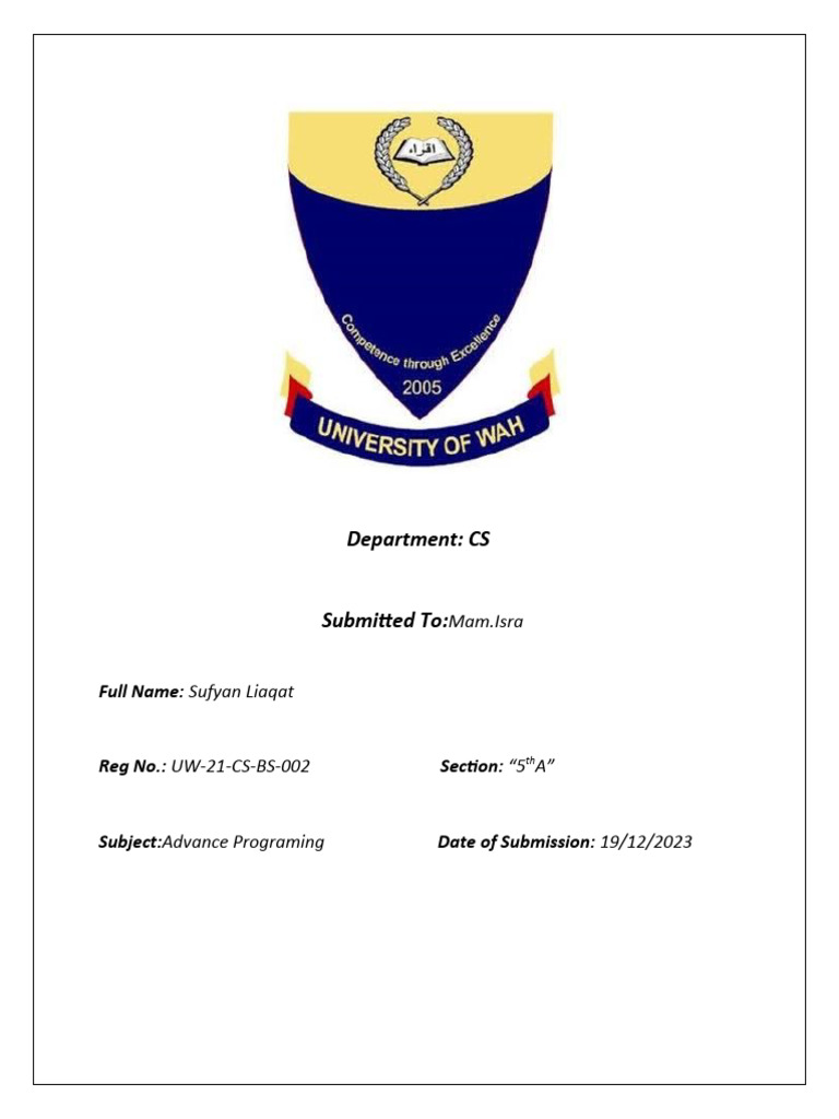 Labtask Adp 98 | PDF | Computer Programming | Software Engineering Labtask Adp 98 | PDF | Computer Programming | Software Engineering