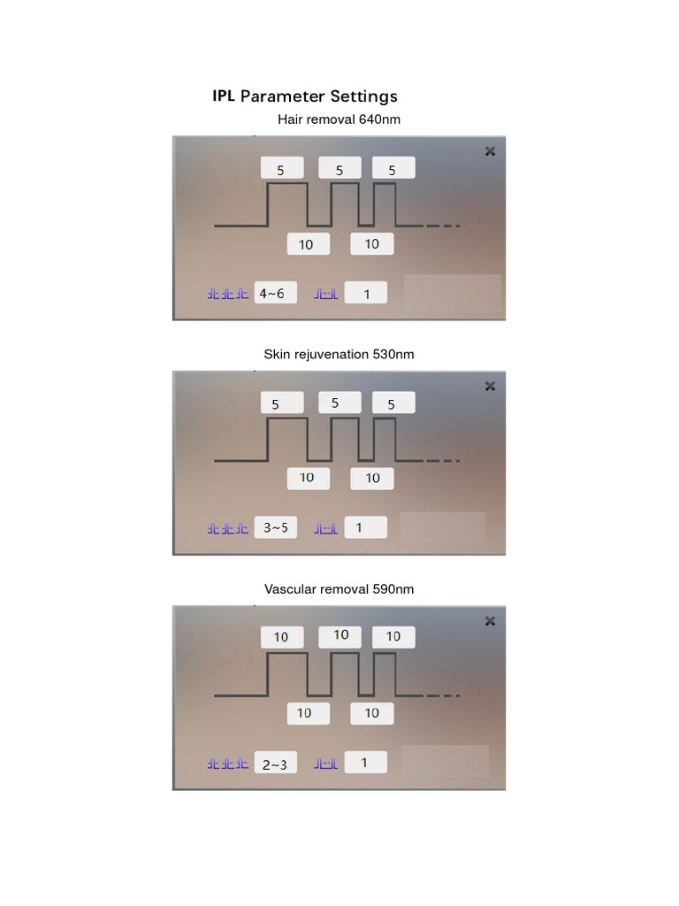 IPL Parameter Settings | PDF