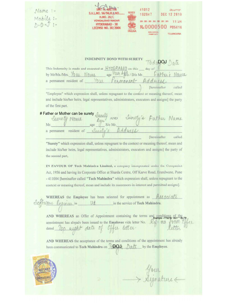 Eltp Bond Filled New | PDF