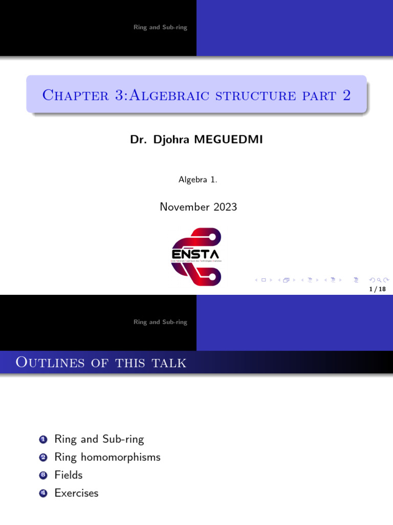 Chapter 3algebraic Structure Part 2 | PDF