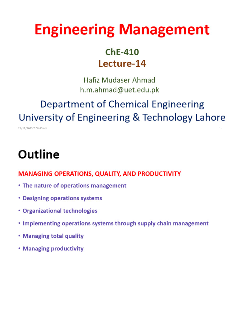 Lecture 14 (EM) Fall 2023 | PDF