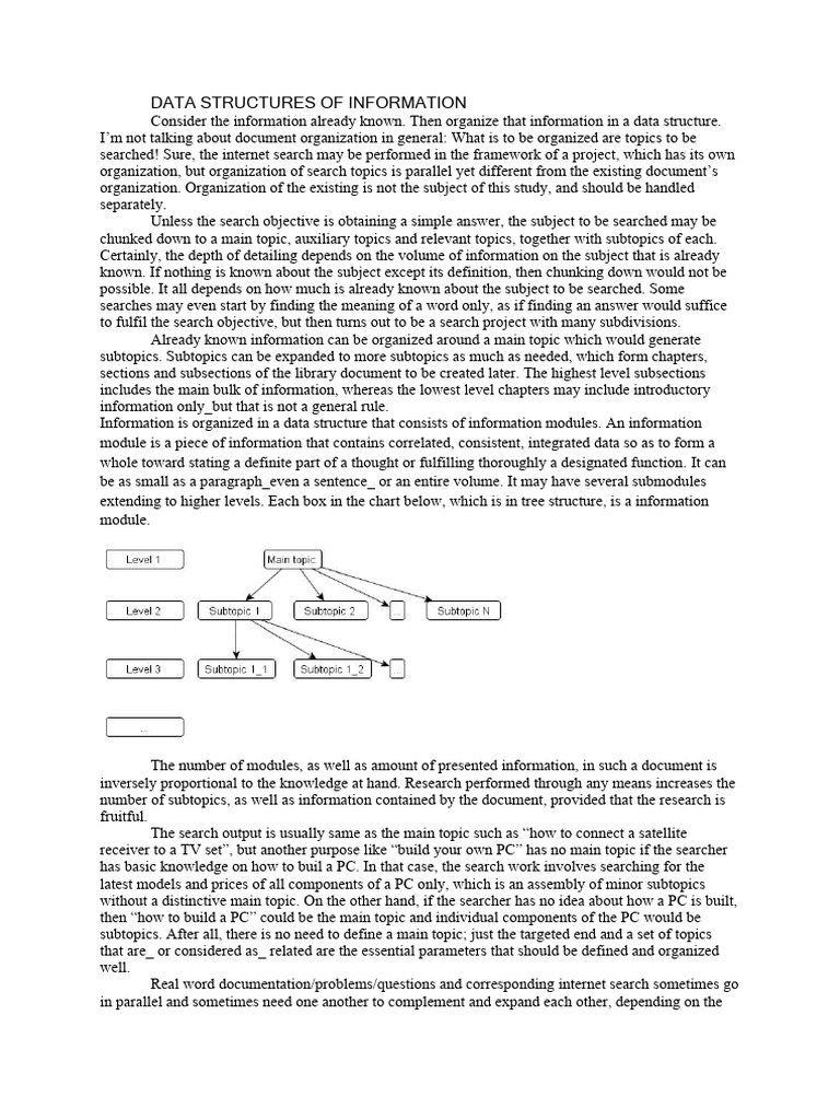 Data Structures of Information & Fleet Concept | PDF | Information ...