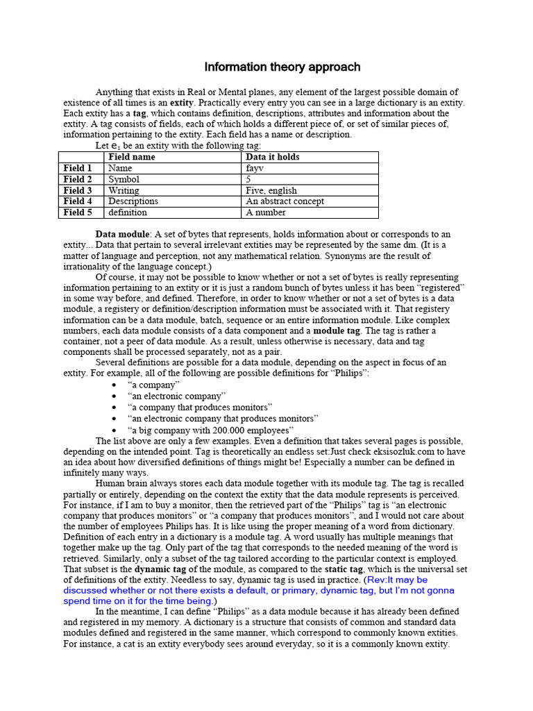 Information Theory Approach | PDF | Field (Mathematics) | Information