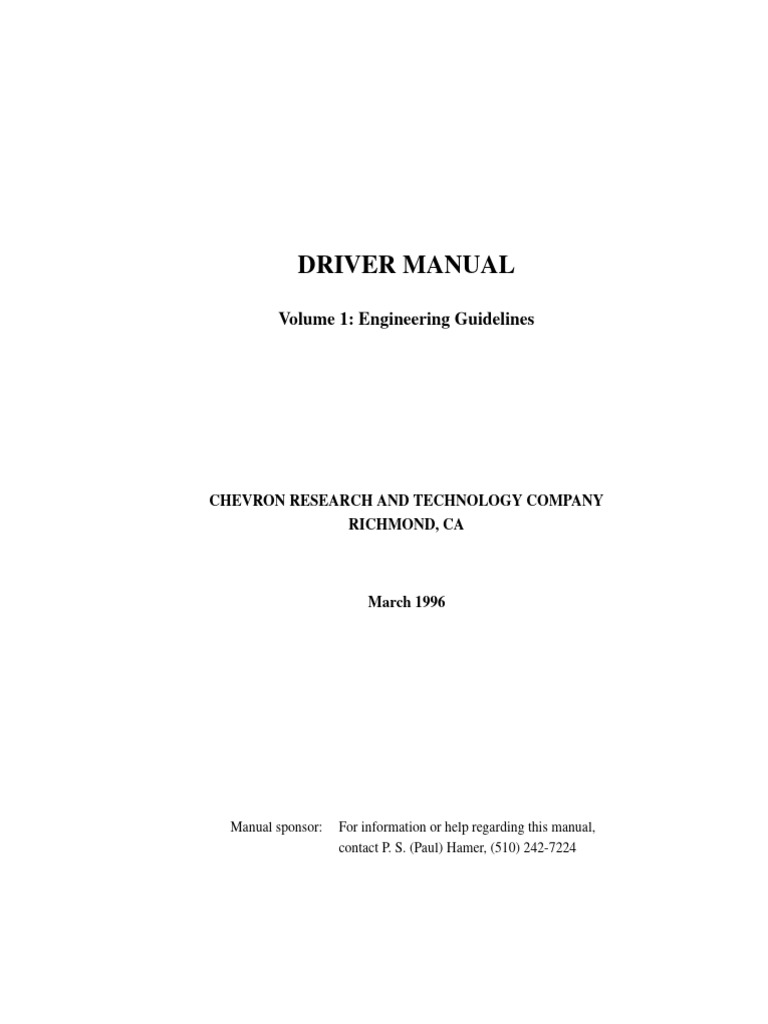 Driver Manual | PDF
