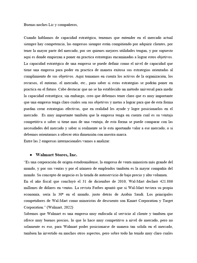 FORO Sem 3 | PDF | Walmart | Business