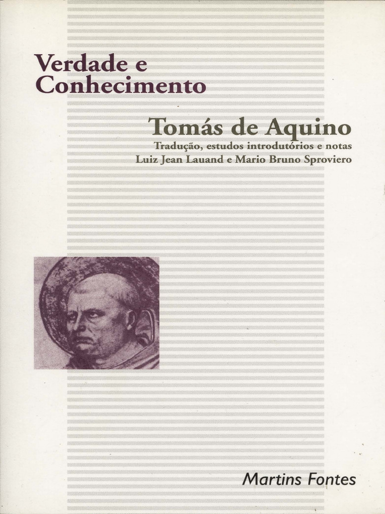 Santo Tomás de Aquino - Verdade e Conhecimento | PDF