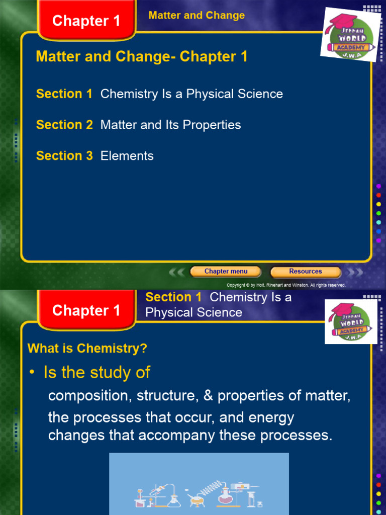 Ch1 - L2 Matter & Its Properties | PDF | Matter | Chemistry