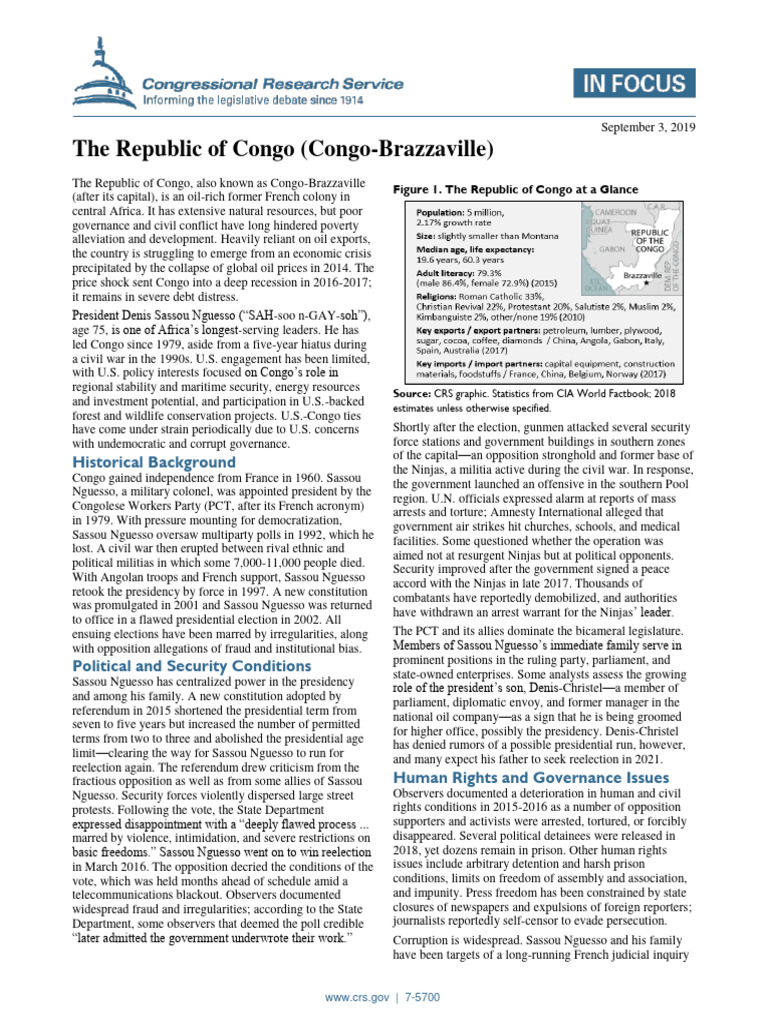 IF11301 | PDF | Republic Of The Congo | Democratic Republic Of The Congo
