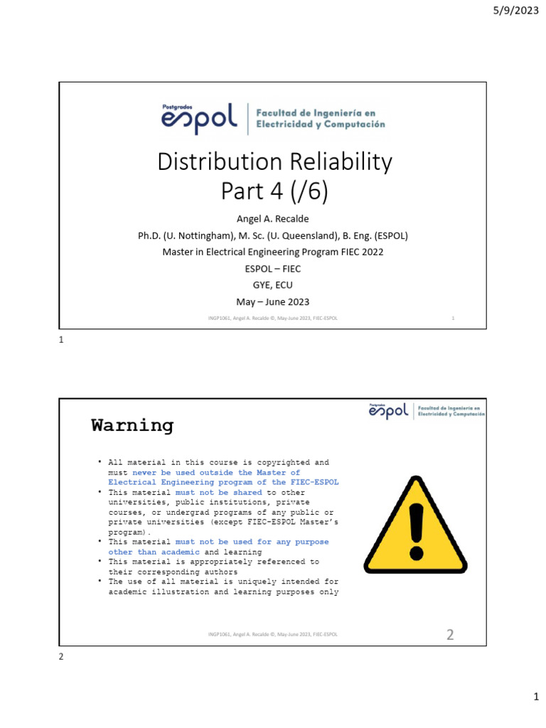 Distribution Reliability (Part 4) y | PDF | Simulation | Reliability Engineering