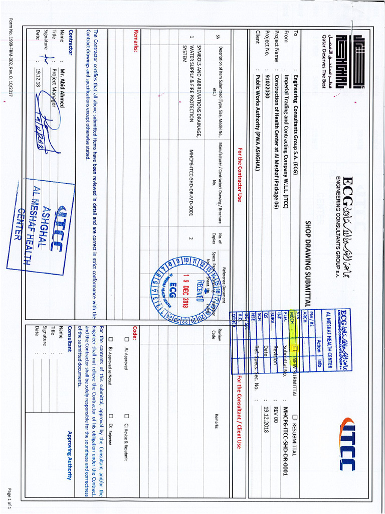 MHCP6 Itcc SHD DR 0001 | PDF