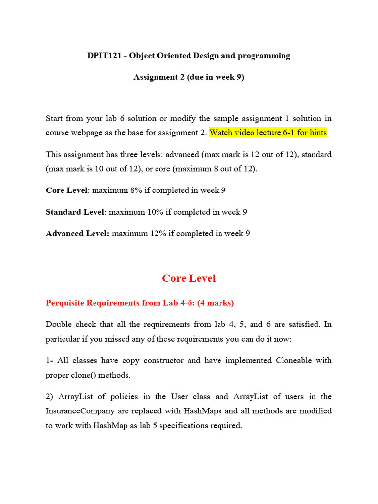 DPIT121-Assignment II 2021-2 - Tagged | PDF