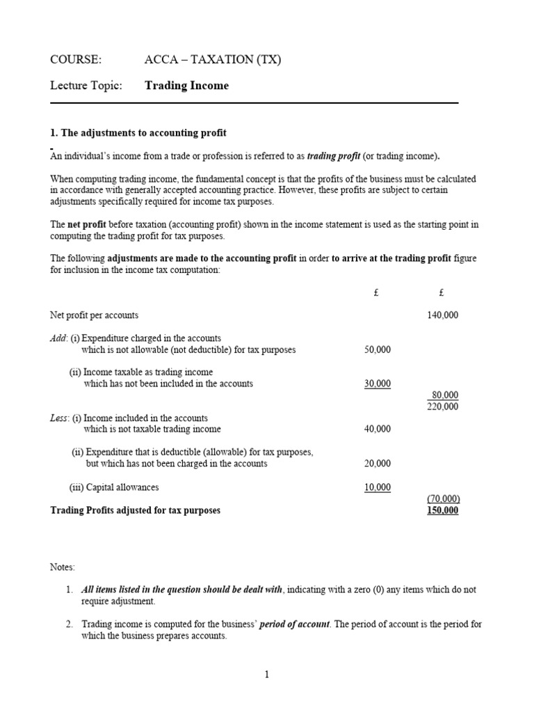 Trading Income - July 2023 | PDF | Expense | Taxes