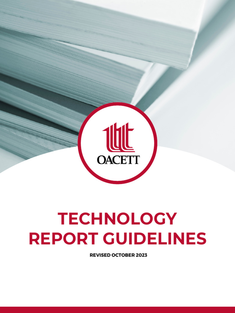 Technology Report Guidelines V3 | PDF