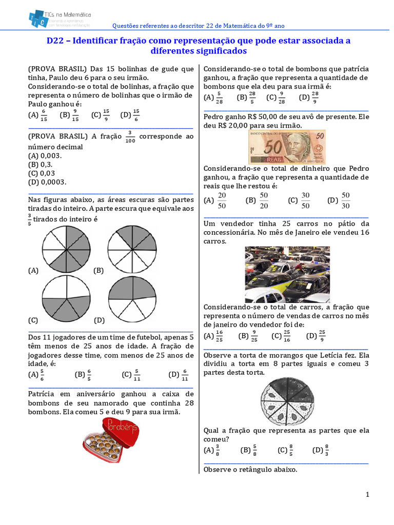 Descritor 22 - Matemática 9º Ano | PDF