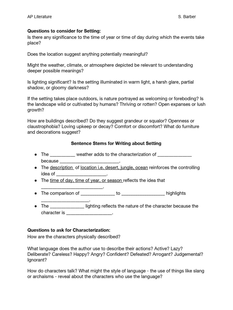 Question - Stems For Short Stories | PDF | Narration