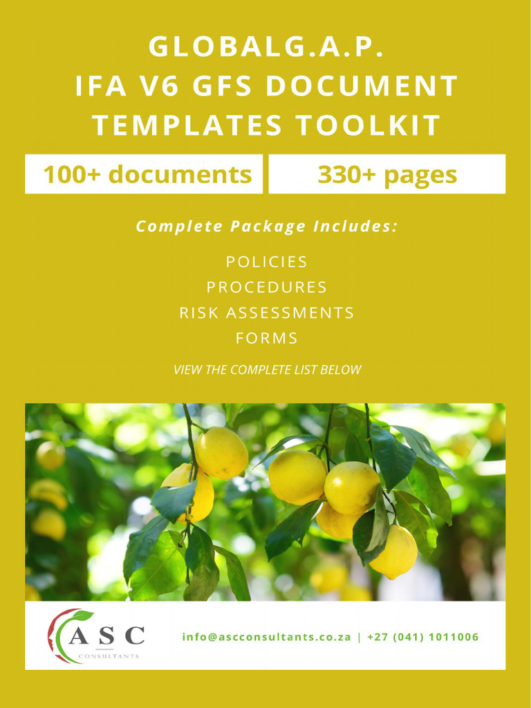 GLOBALG.A.P. V6 Document Templates Index | PDF | Risk Assessment | Risk