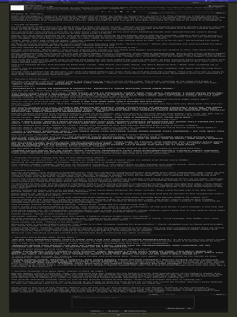 Naruto's Rise Chapter 8 - The Pain, A Naruto Fanfic - FanFiction | PDF